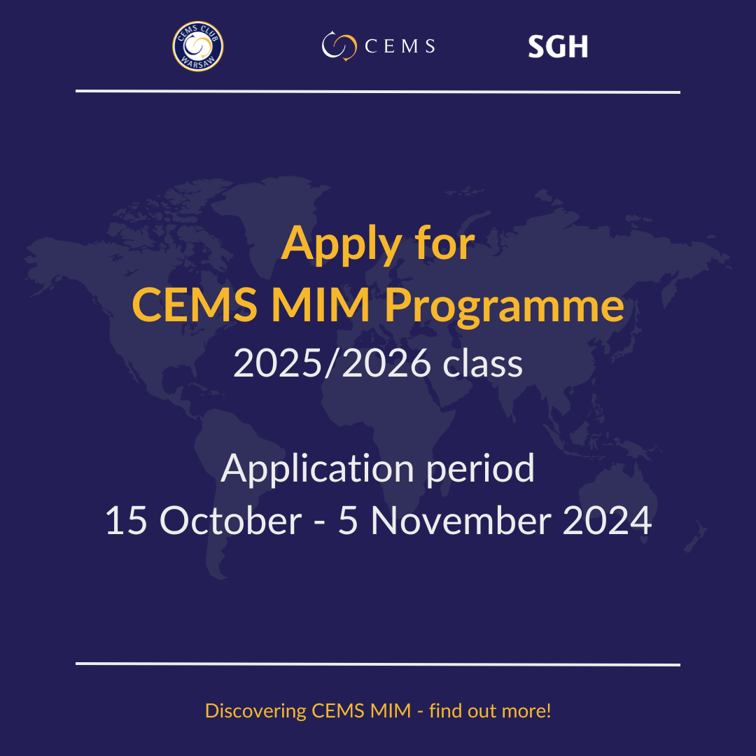 Ruszyła rekrutacja do programu CEMS MIM! | Serwis Kariera